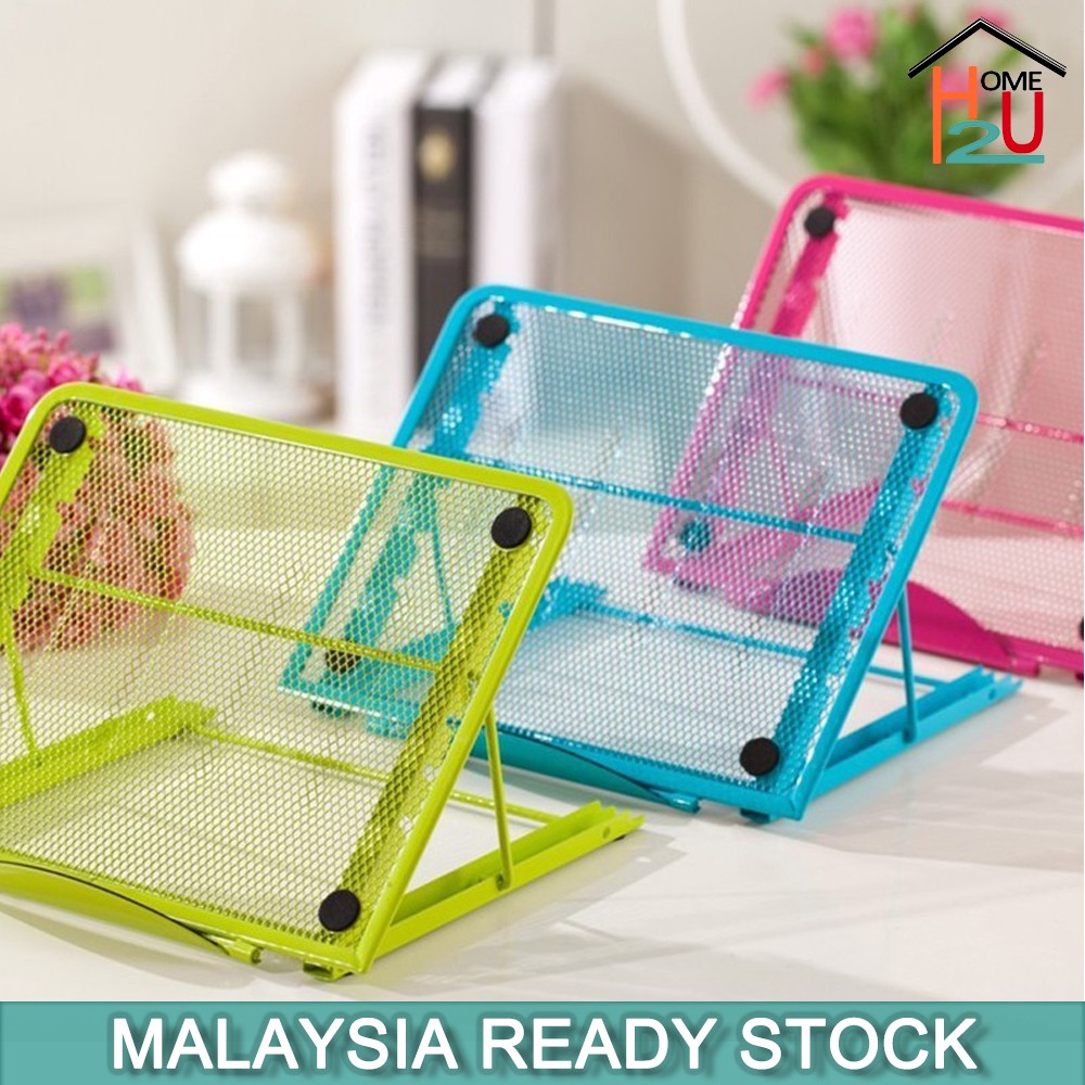【Fast delivery】Metal Mesh Tablet Stand Adjustable Laptop Stand Desk ...