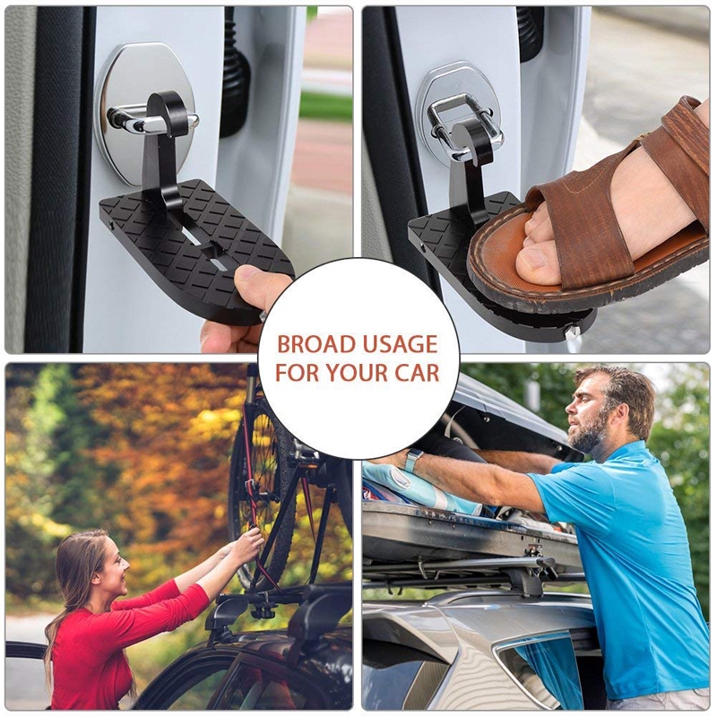 Multi-function Car Doorstep Folding Vehicle Foot Step Ladder Rack Pegs ...