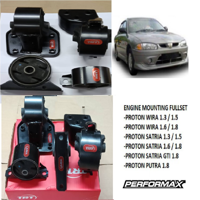 ENGINE MOUNTING FULLSET TRT - PROTON WIRA / SATRIA / PUTRA / SATRIA GTI ...