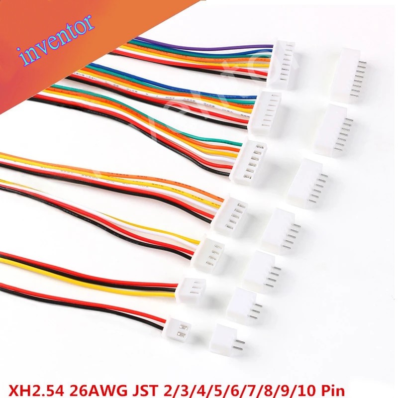 5 Sets JST XH2.54 XH 2.54mm Wire Cable Connector 2/3/4/5/6/7/8/9/10 Pin Pitch Male Female Plug ...