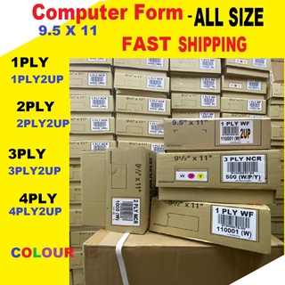 COMPUTER FORM 1Ply , 2Ply , 3Ply, 4Ply Computer Paper NCR 9.5"X 11 ...