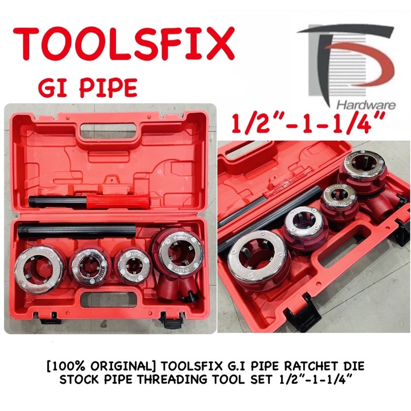 [100% ORIGINAL] TOOLSFIX G.I PIPE RATCHET DIE STOCK G.I PIPE THREADING ...