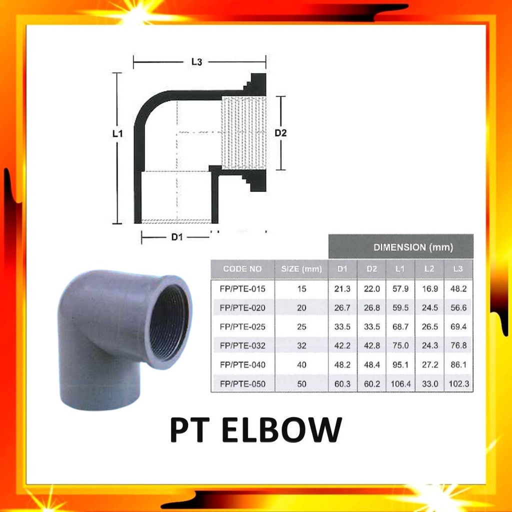 PVC PRESSURE FITTING 15mm 1/2" / 20mm 3/4" Socket Elbow Tee PT.Socket PT.Elbow Plug Endcap Tank ...