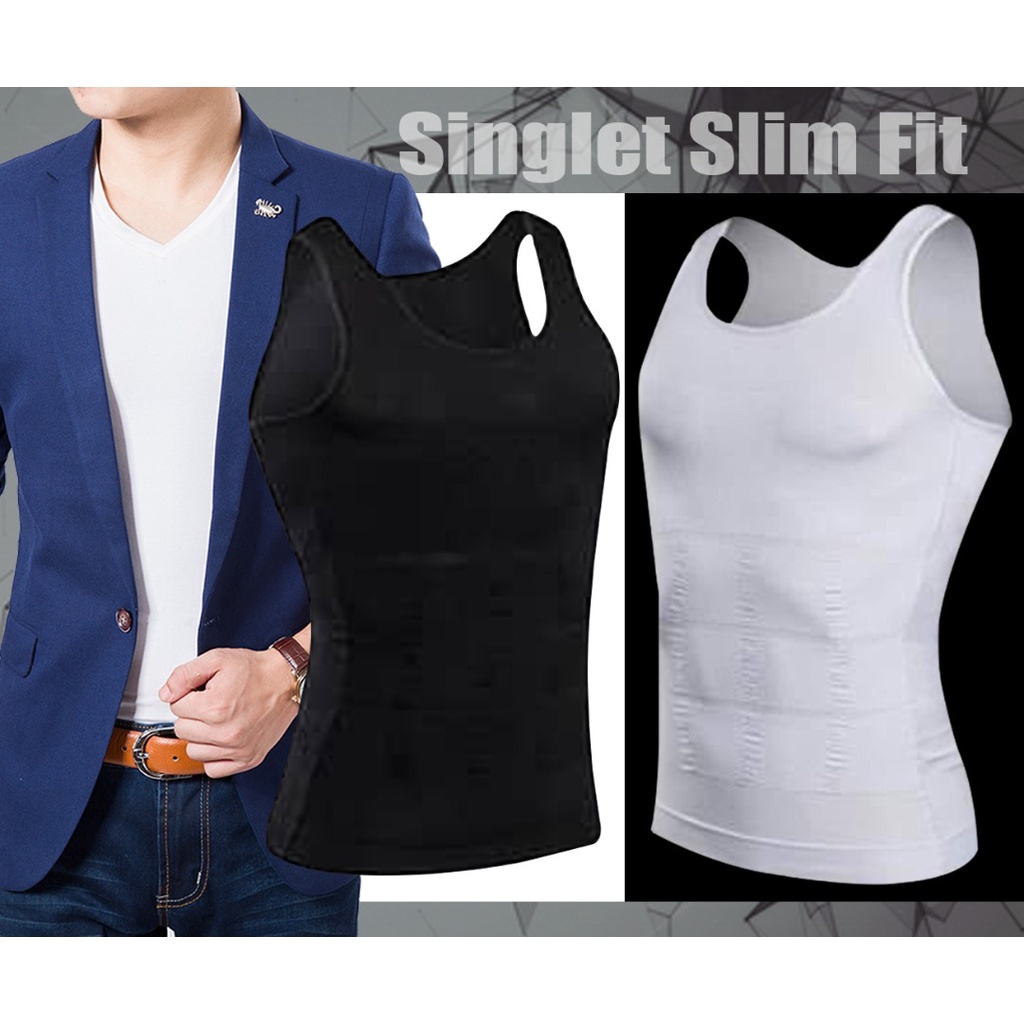 CORSET GIRDLE Slim Fit Men Slimming Singlet Body Shaper / BENGKUNG ...