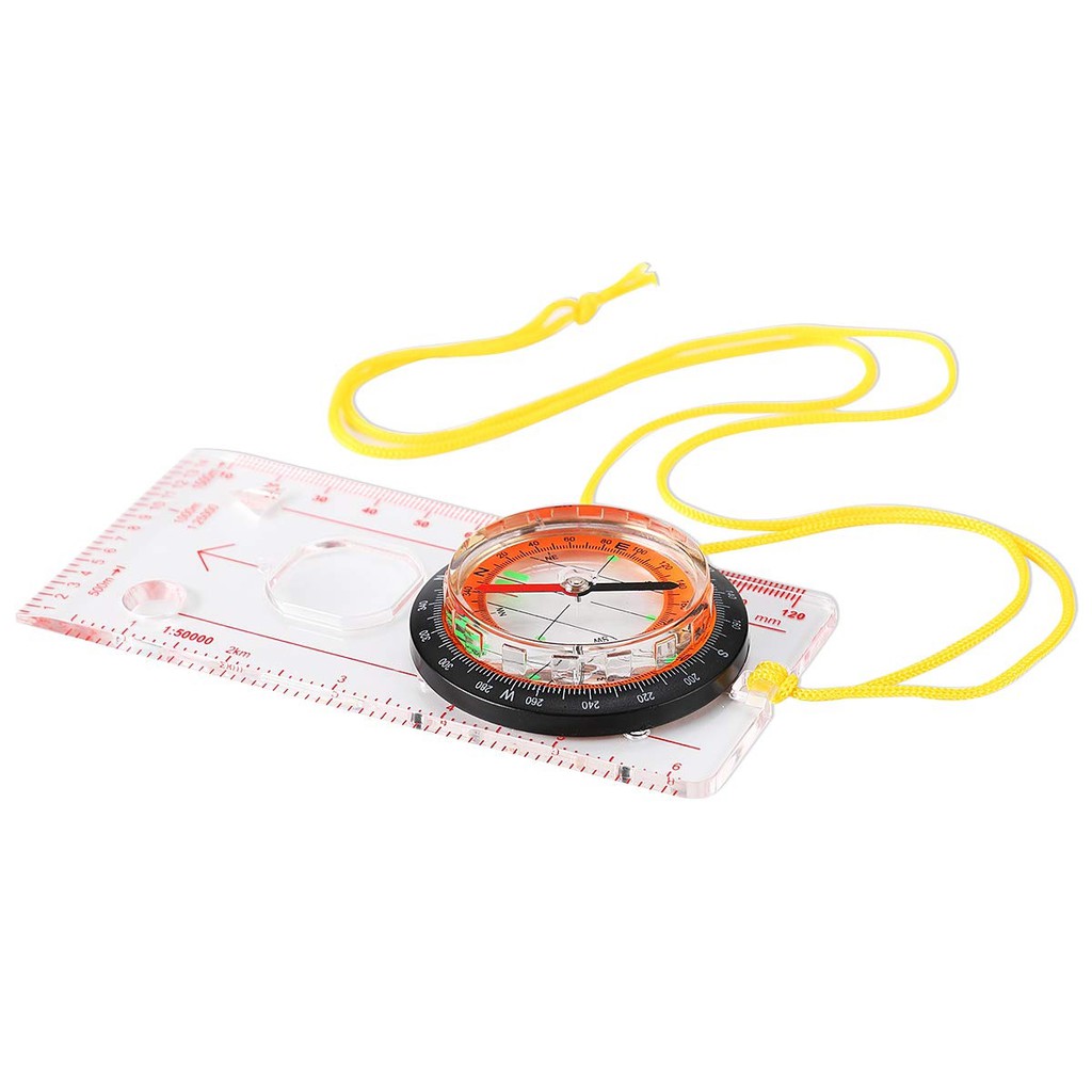 Portable Compass Scale Ruler Kompas Penunjuk Arah Multifunction Map ...