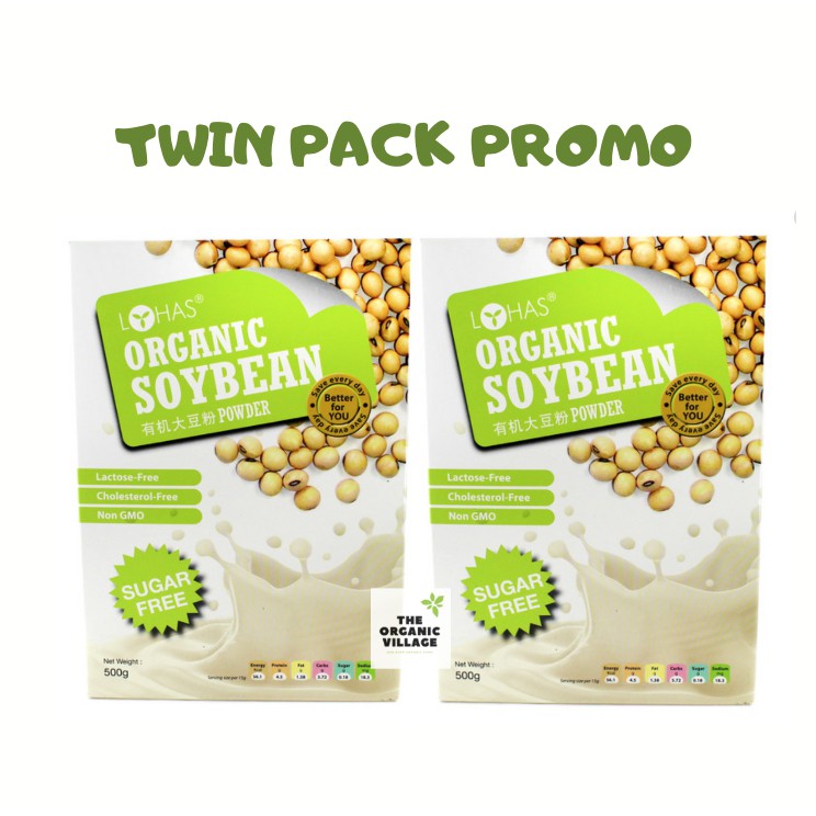 LOHAS Organic Soybean Powder Drink (Cane sugar Free) 500g 有机大豆粉(无糖 ...