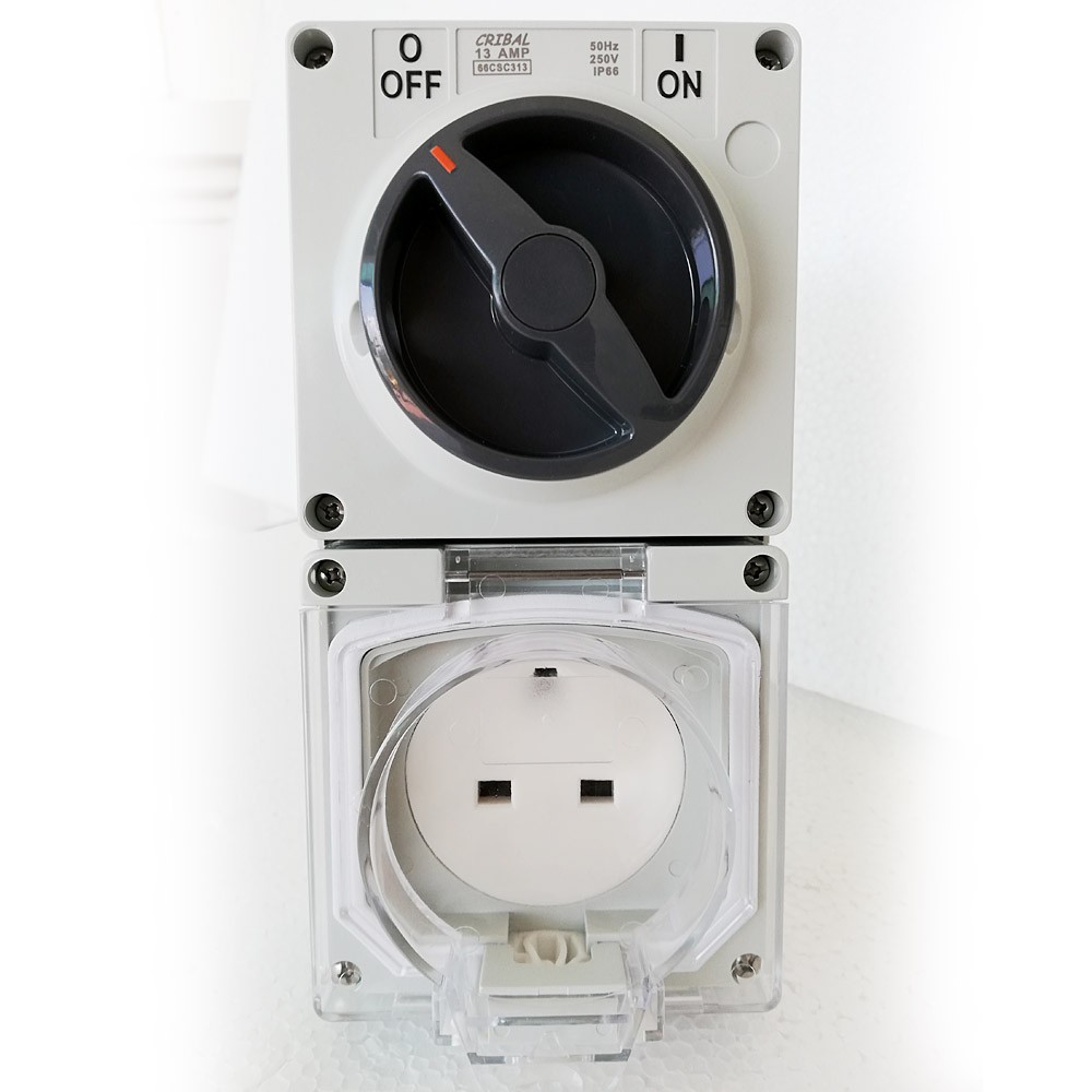 13AMP Weatherproof Single Switch Socket (Brand Cripal/JET = IP66 ...