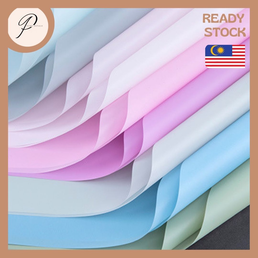 Waterproof Korean flower bouquet wrapping paper DIY 防水韩素纸花束包装纸 Kertas ...