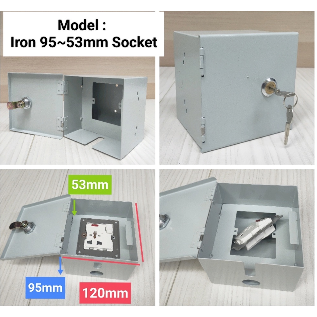 Anti Theft Anti kecurian Iron box lock Lock Stainless steel cctv plug ...