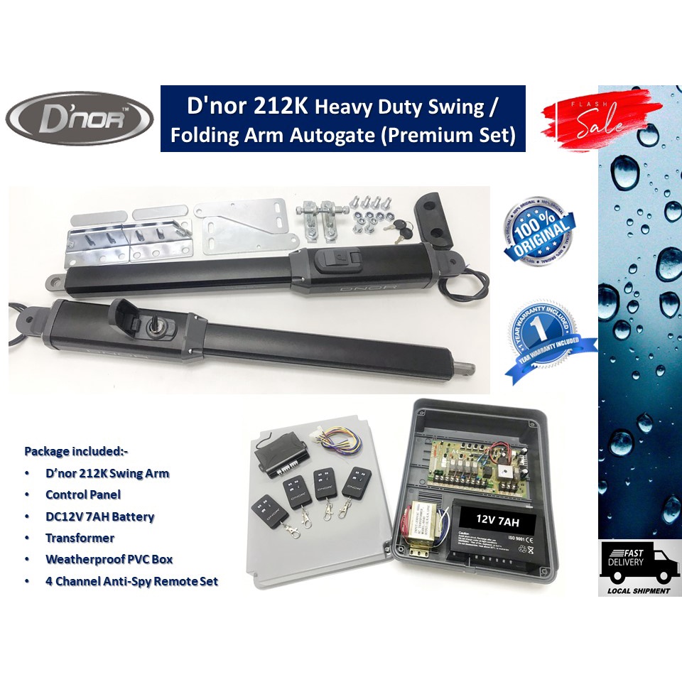 Dnor Autogate D'nor 212K 24VDC Heavy Duty Swing and Folding Arm ...