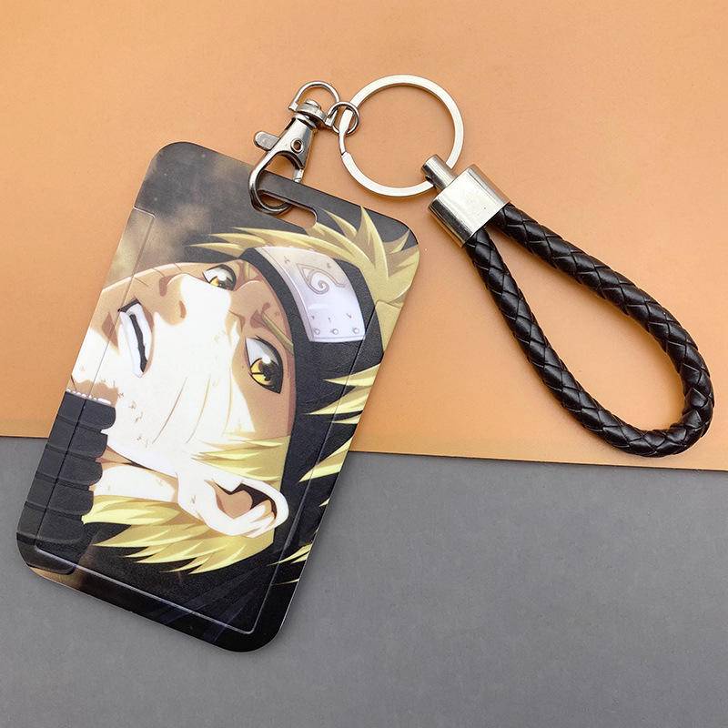 Naruto Anime PVC Card Cover Sasuke Kakashi Cool Student Campus Hanging ...