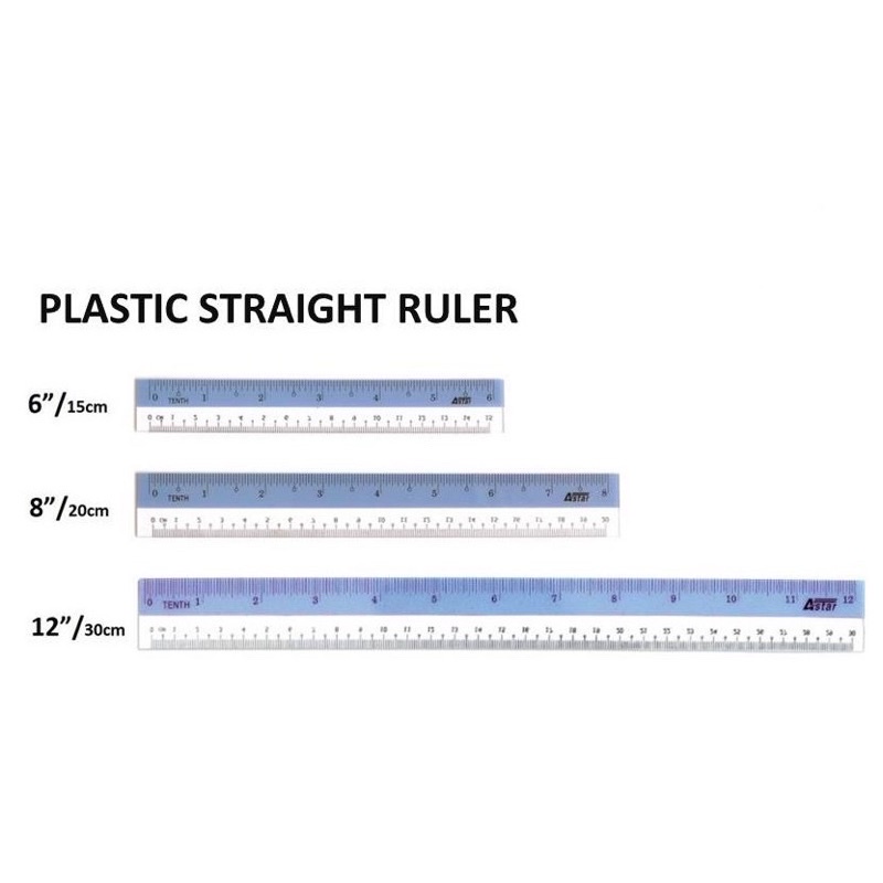 Plastic Straight Ruler 15cm/20cm/30cm Pembaris/尺For Student Office Use | Shopee Malaysia