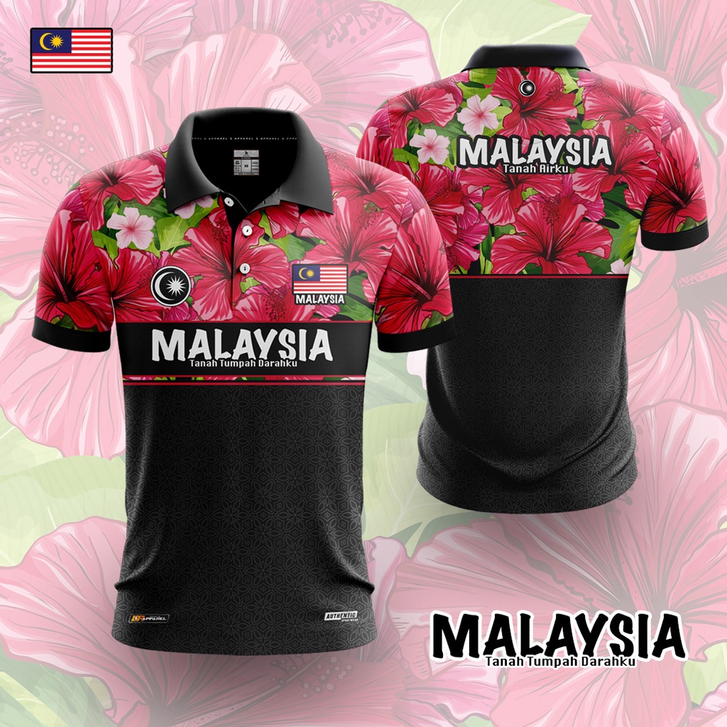 DESIGN BAJU MALAYSIA BUNGA Sublimation Tshirt Polo Baju Jersey ...