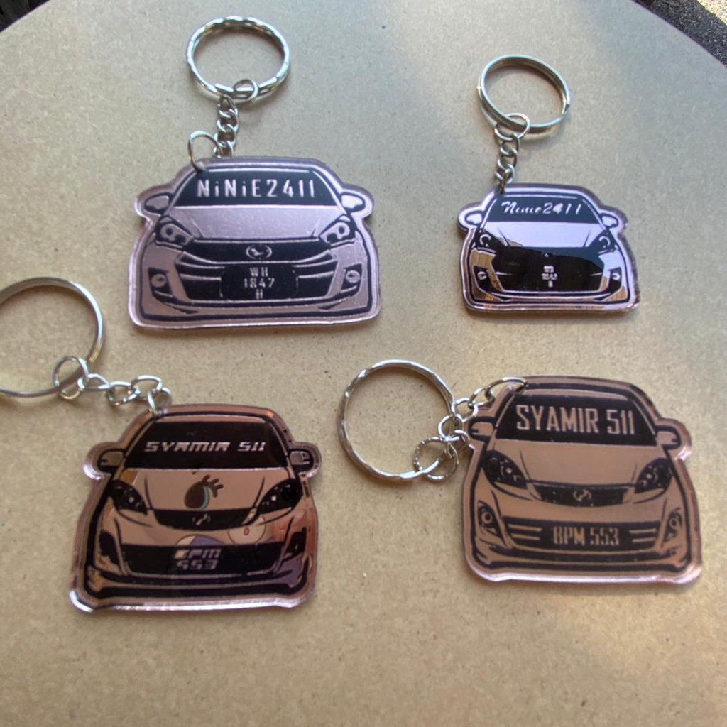 [VIRAL] Boleh custom sendiri made Keychain kereta+siap nama dan no ...