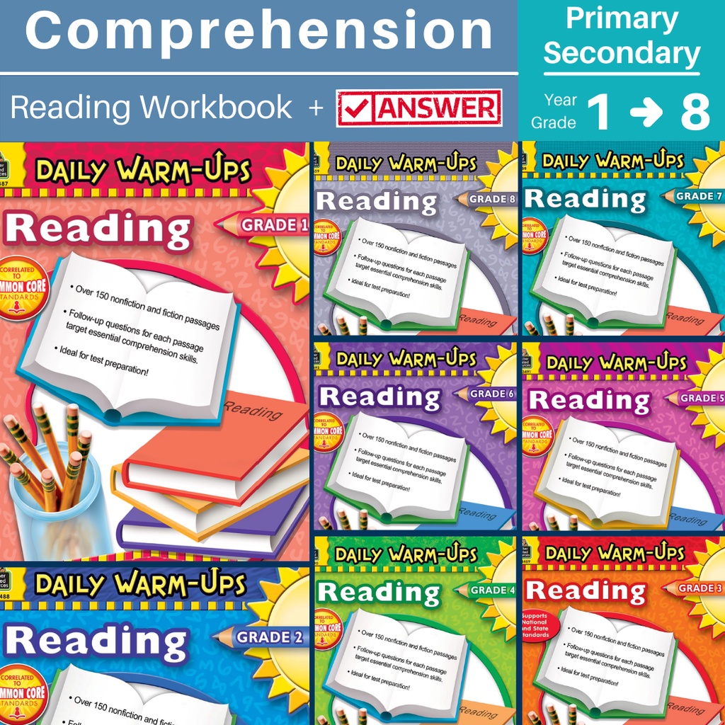 15🟨🟧 KS1 KS2 KS3 Daily Warm-Ups English Reading Comprehension Year 1 ...