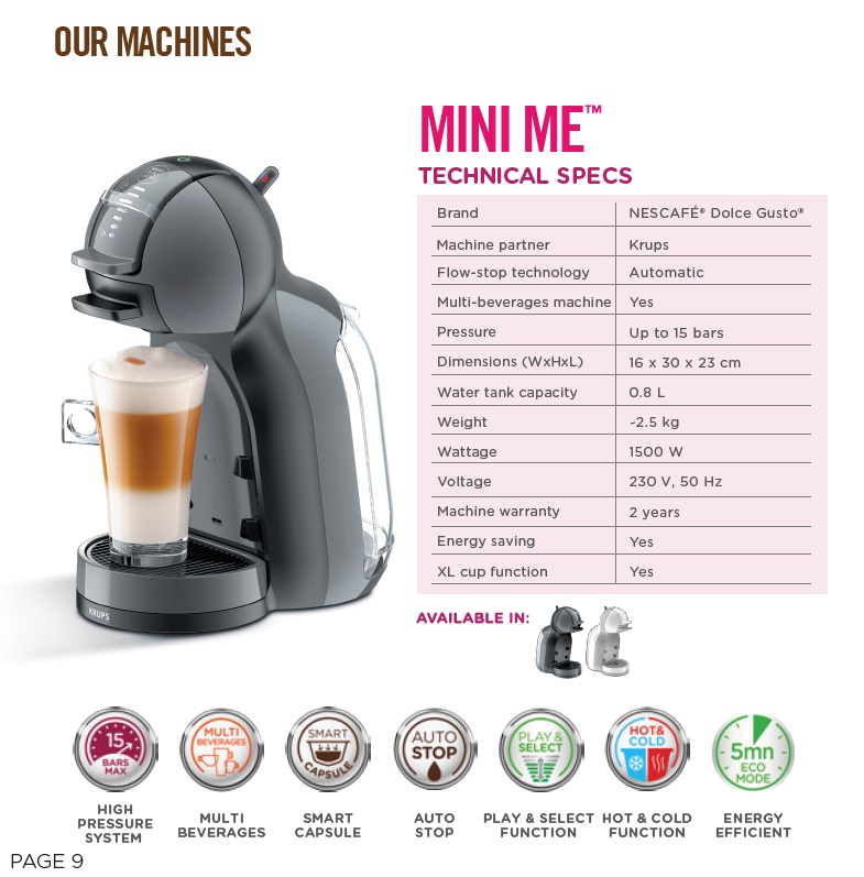 NESCAFÉ® Dolce Gusto® Mini Me Coffee Machine [WHITE/ BLACK] | Shopee ...