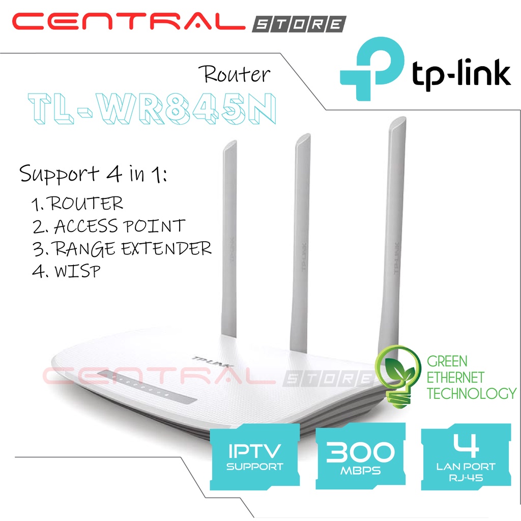 Tp-link TL-WR845N 300mbps 3 Antenna TPLINK WIFI Access Point Range ...