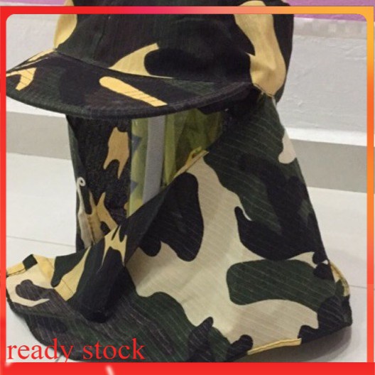 Topi Jepun Kain Anti-Uv / Sun UV Protection Fishing Gardening Cap Hat ...