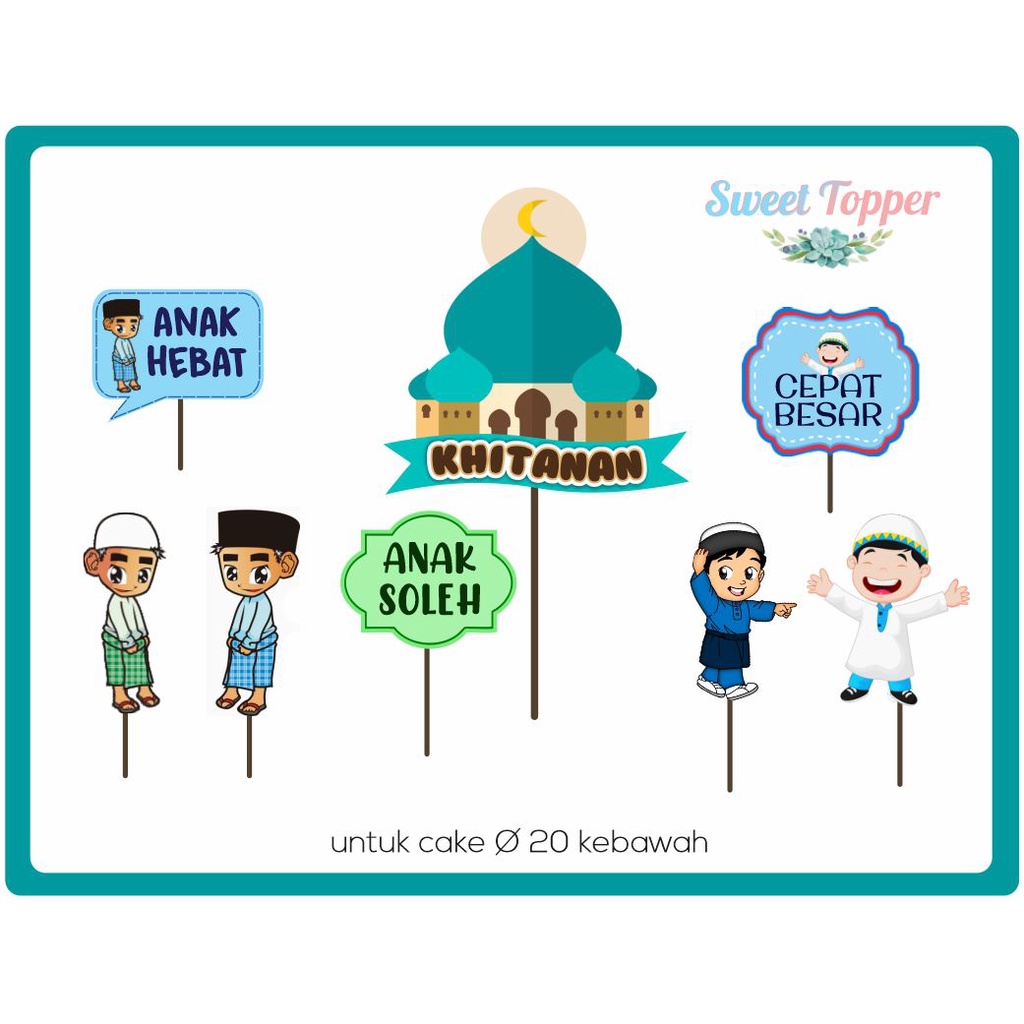 Circumcision Circumcision cake Topper decoration | Shopee Malaysia