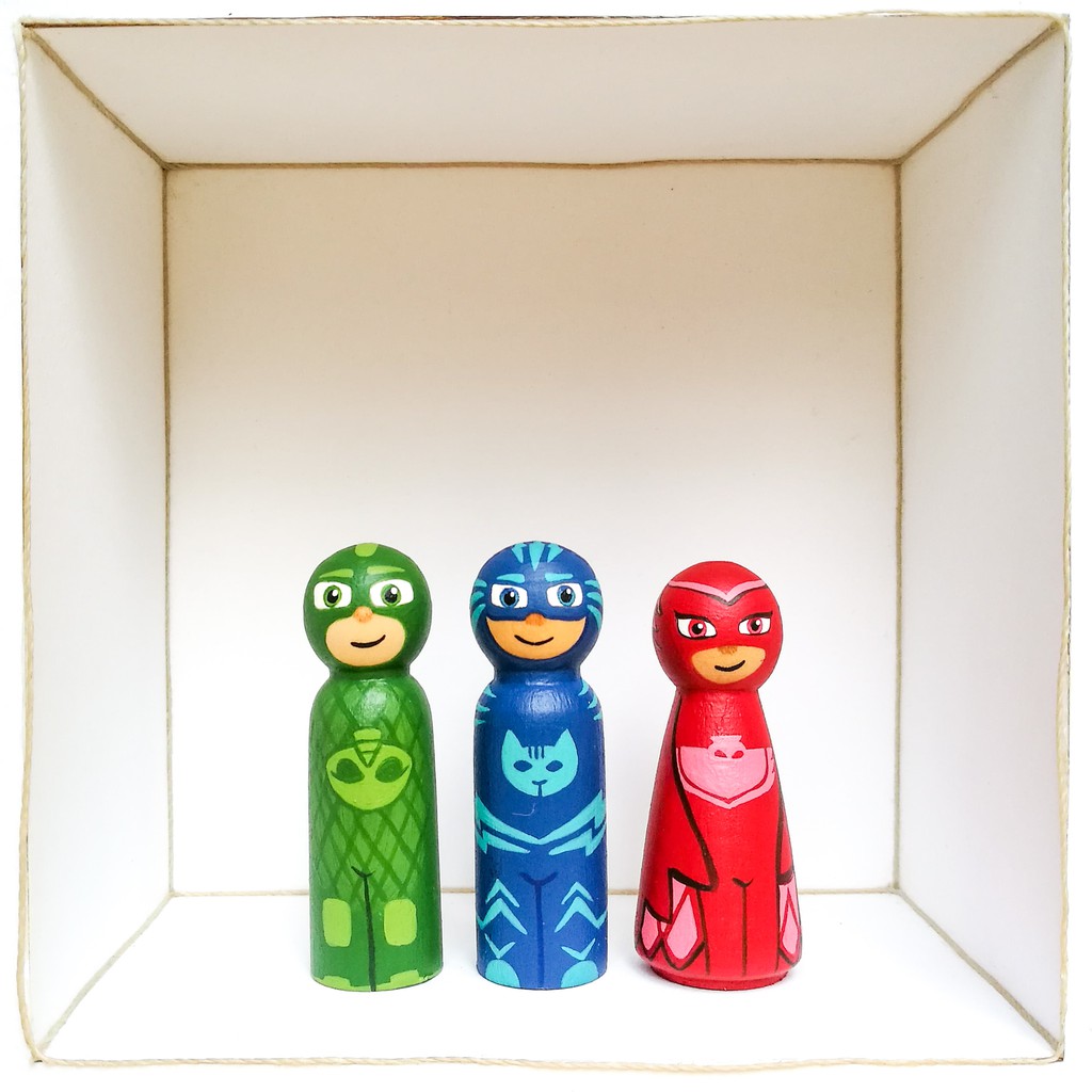 PJ Masks Peg Dolls (Set of 3) | Shopee Malaysia