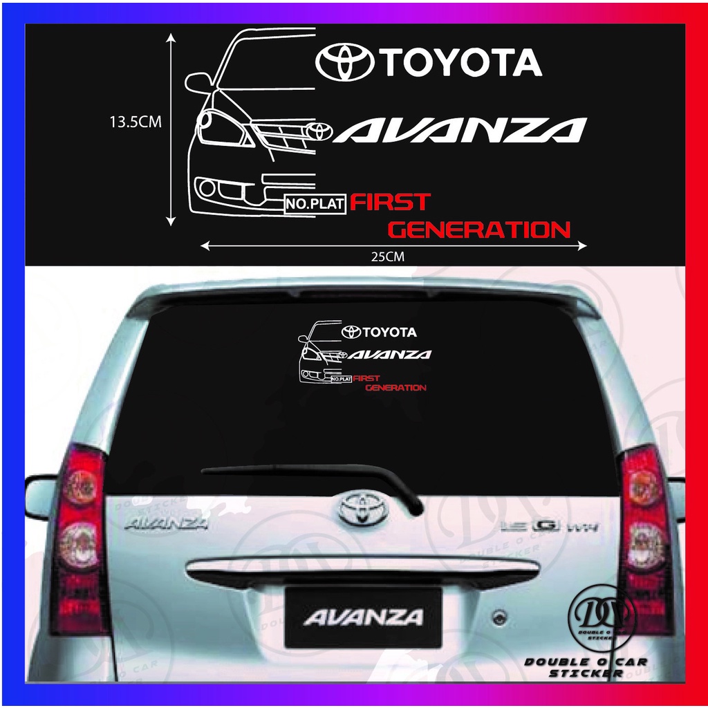 [Ready Stock]Toyota Avanza first generation line shape&words sticker ...