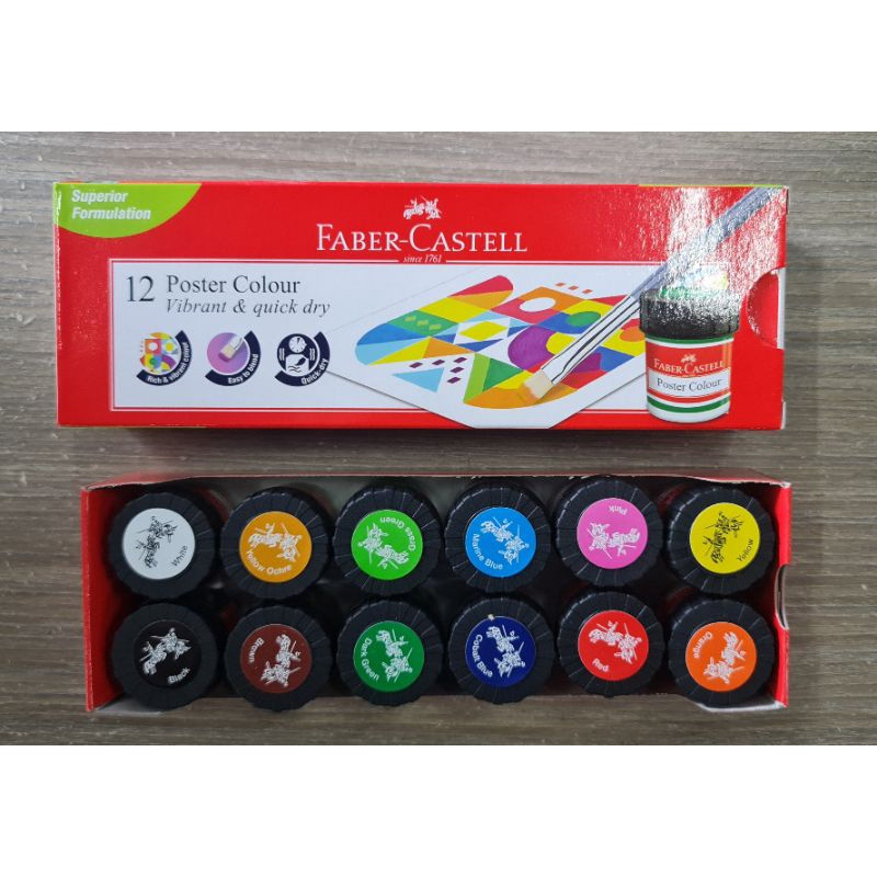FABER CASTELL 12/18 POSTER COLOUR | Shopee Malaysia