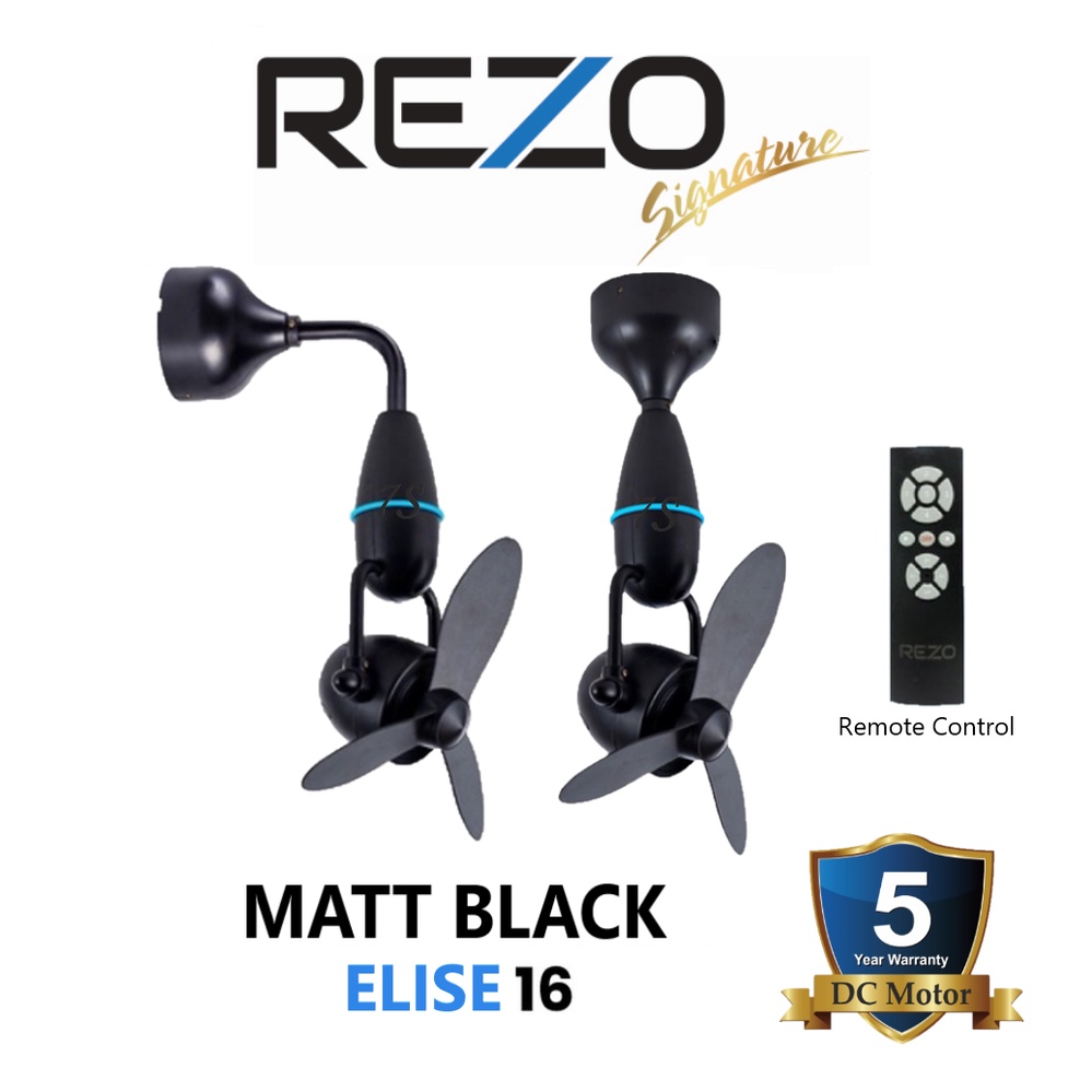 REZO ELISE 16 DUAL MOUNTED DC MOTOR FAN (ROSE GOLD )LIMITED EDITION ...