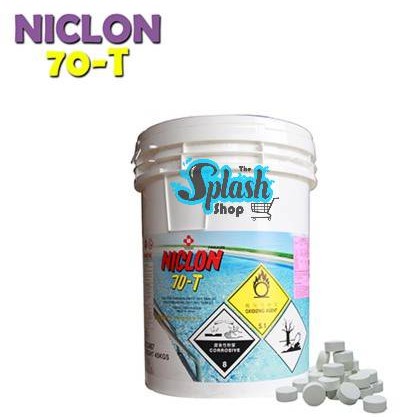 𝐒𝐏𝐋𝐀𝐒𝐇 - [𝐑𝐄𝐀𝐃𝐘 𝐒𝐓𝐎𝐂𝐊] NICLON SWIMMING POOL CHLORINE 70% TABLET - 45KG ...