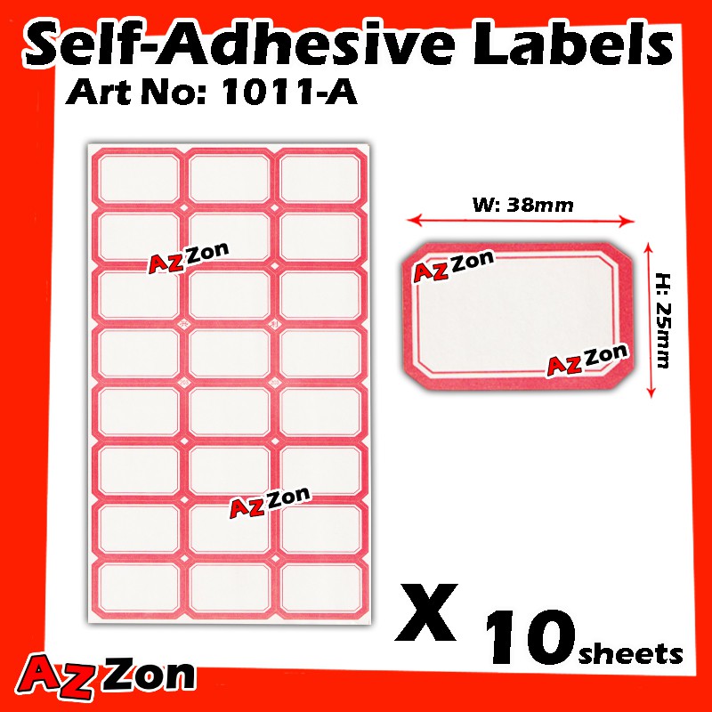 1011-A Self-Adhesive Label White Label Sticker White Paper Sticker ...
