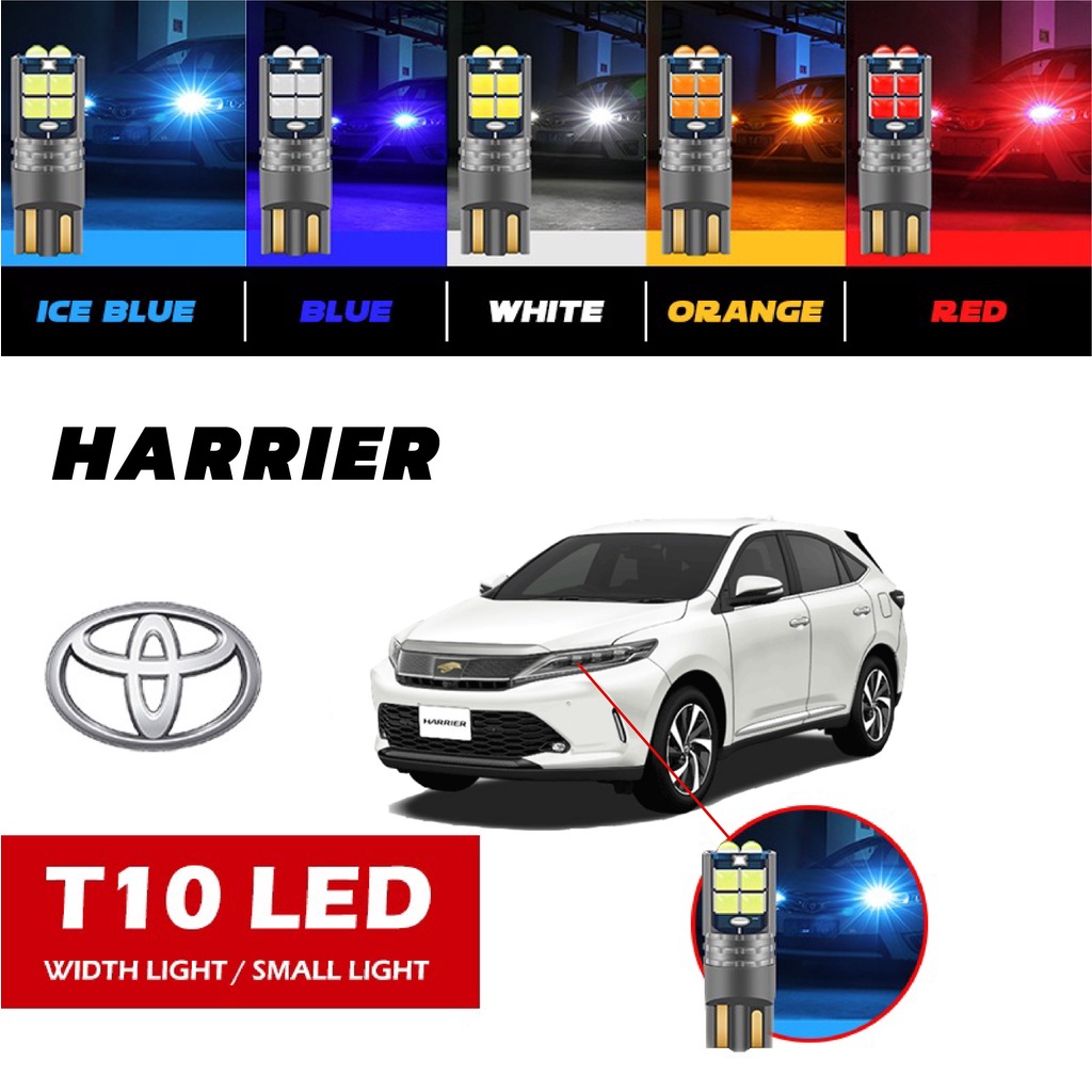【TOYOTA】Harrier Front Small Headlight 1PC T10/W5W 10LED Bulb Side Door ...