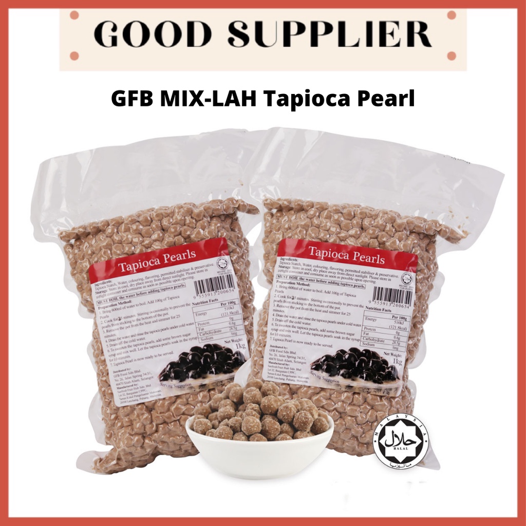 Tapioca Pearl 1kg | Boba Pearl | Brown Sugar Boba | Black Pearl | Black Boba (Halal) | Shopee ...
