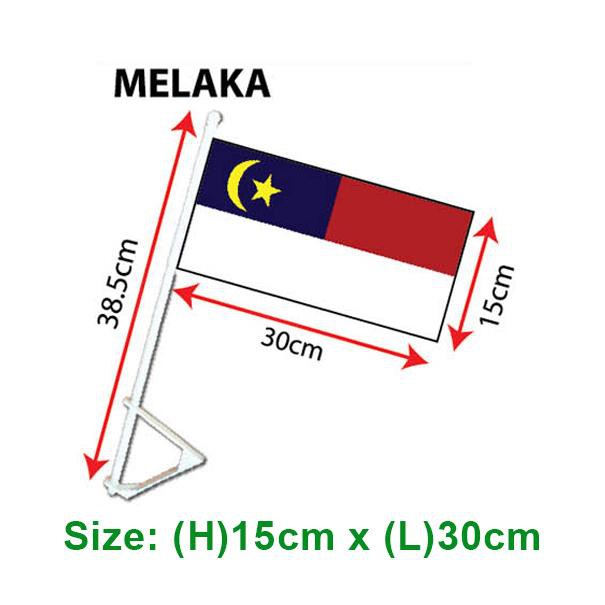 Melaka Car Flag, Wall Flag, Bendera Kereta, Bendera Dinding Melaka ...