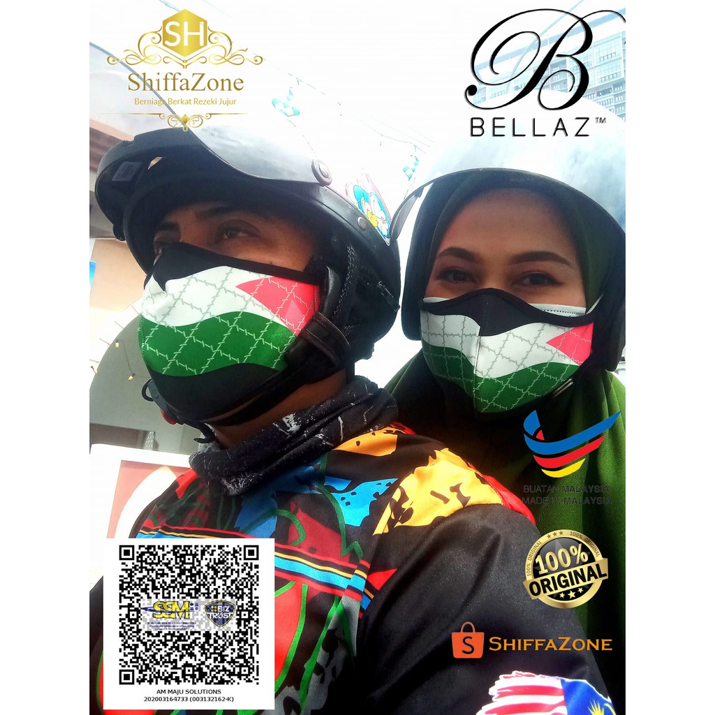 READY STOCK MASK PALESTINE / Mua BELLAZ RIFFA 🔥💯 ORIGINAL | Shopee Malaysia