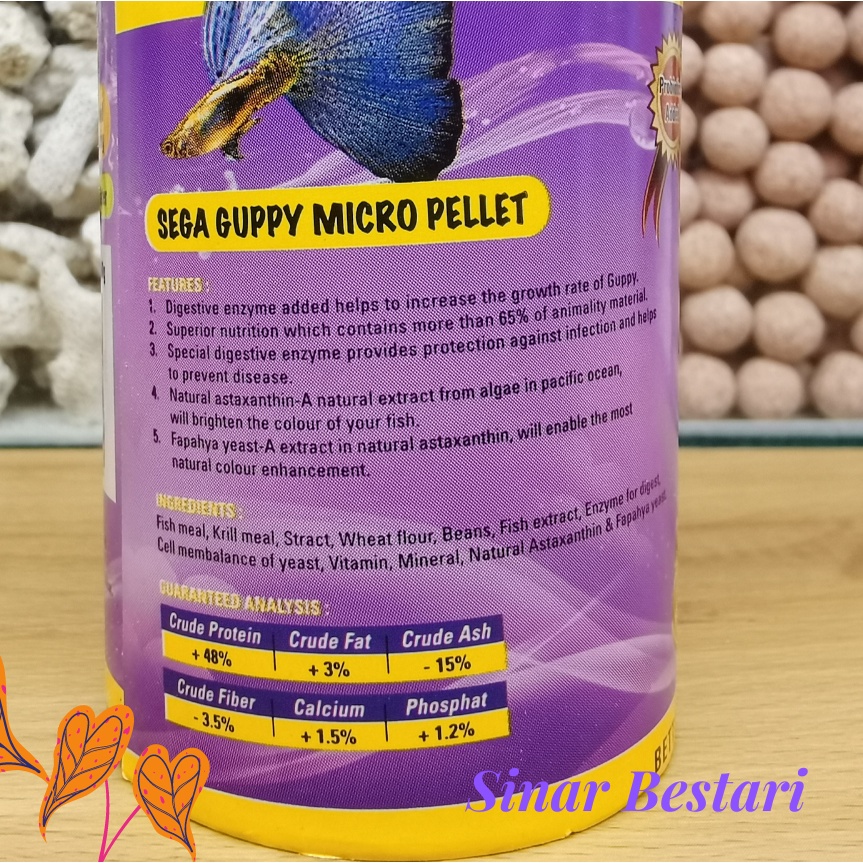 Sega Fish Food Galaxy Mini Tropical Pellet Happy Betta Spirulina ...