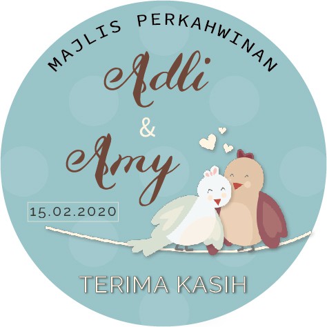 🔥 BUY 50 FREE 2🔥 [Ready Stock] Stiker Doorgift, Goodies, Sticker Custom ...