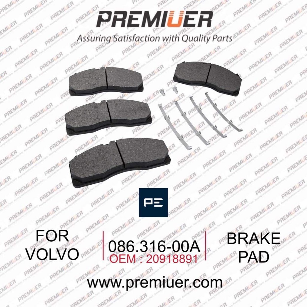 086.316-00A PE Volvo FM12 Disc Brake Pad 20918891/21088907/20768092 ...