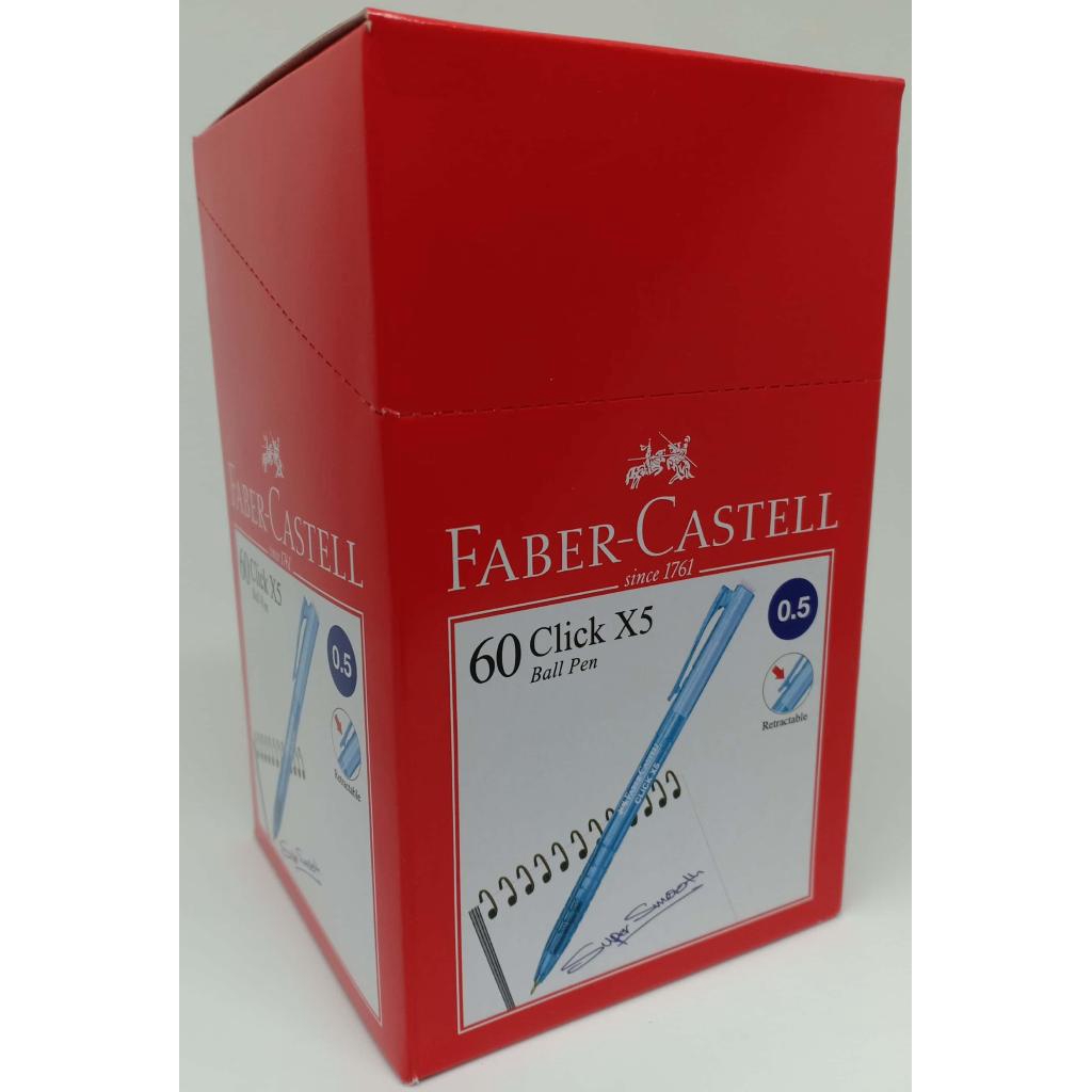 Faber-Castell 1425 Click X5 Ball Pen 0.5mm (1 Box/60 pcs)aber-Castell ...