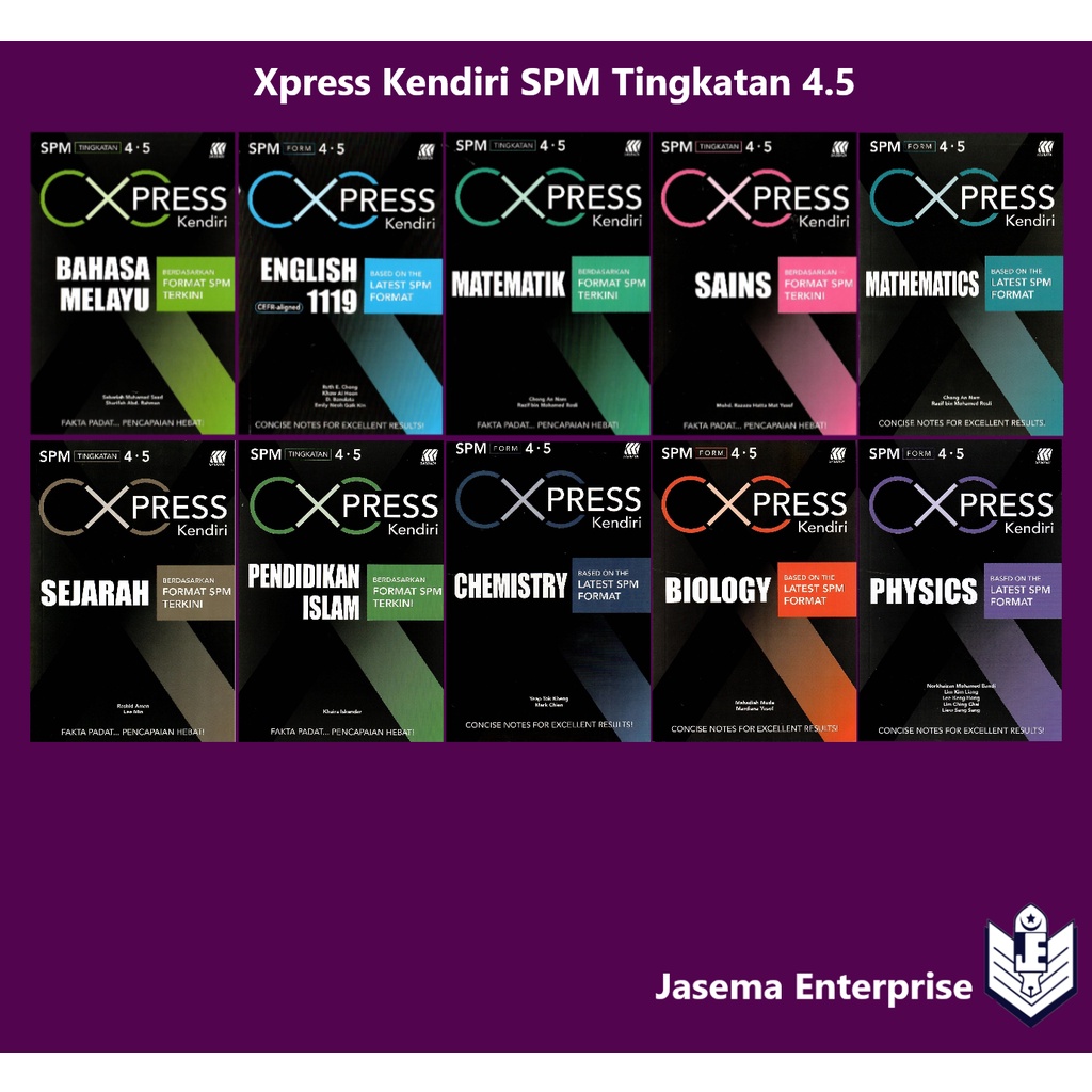Xpress Kendiri SPM Tingkatan 4.5 Bahasa Melayu | English | Matematik | Sains | Science | Sejarah ...