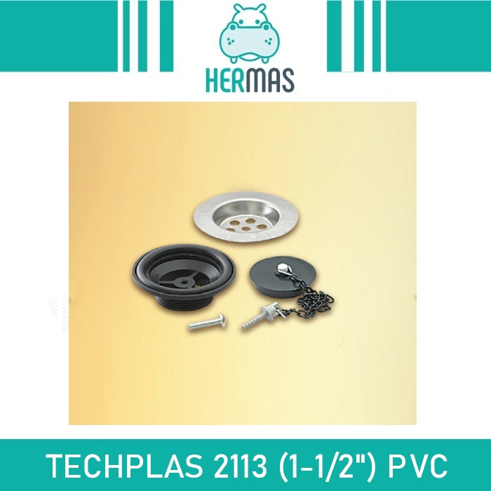 TECHPLAS 2113 (1-1/2") PVC WASTE C/W CHAIN | Shopee Malaysia