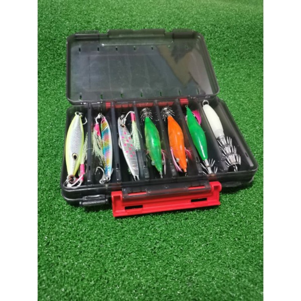 Tackle box/lure and jig lure box double side 14slot 🇲🇾ready stock ...