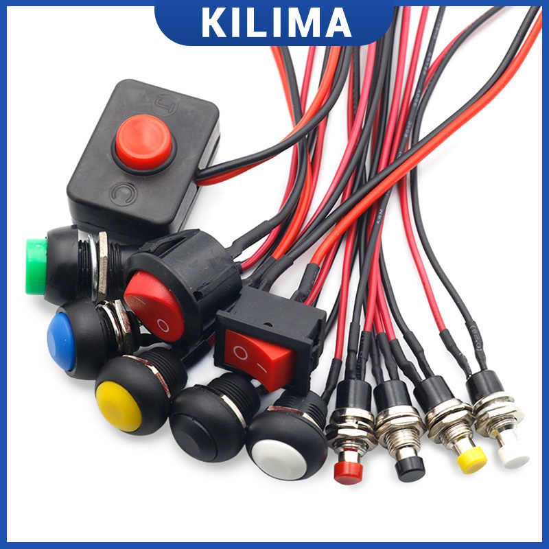 12mm Push Button Switch PBS-11B PBS-33B Waterproof Small Car Circuit ...