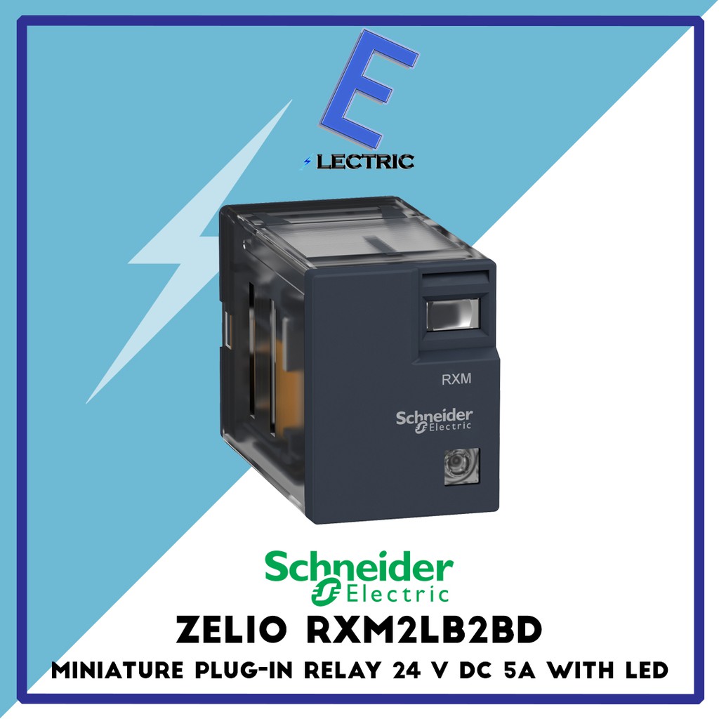 Schneider Zelio RXM2LB2BD Miniature plug-in relay 24 V DC 5A with LED | Shopee Malaysia