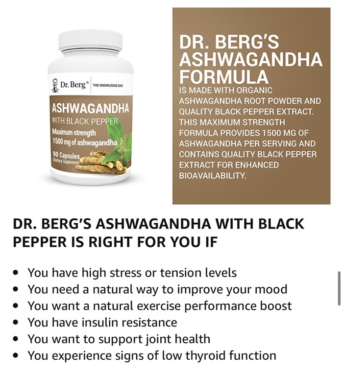 Dr. Berg Ashwagandha dengan Black Pepper | Shopee Malaysia