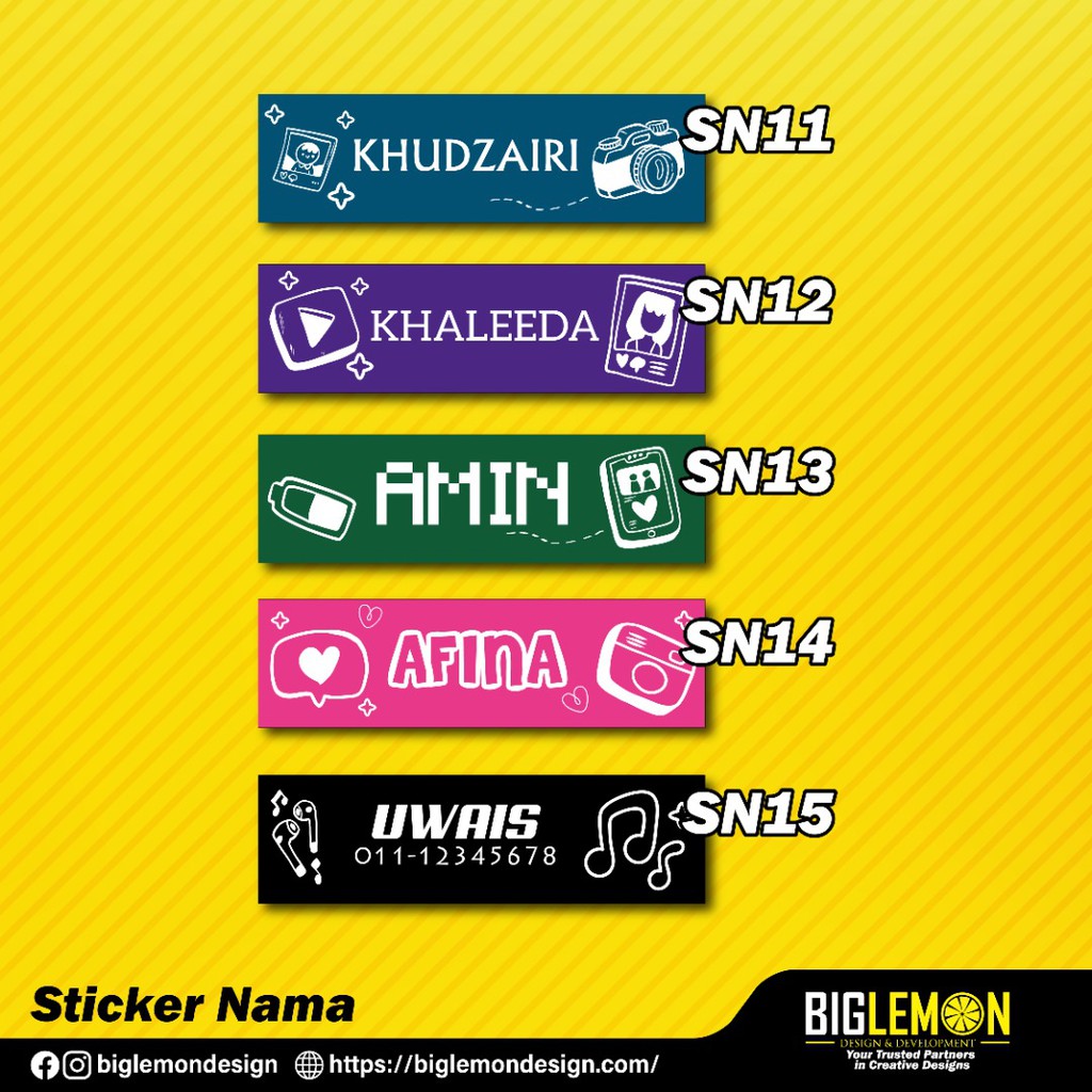 (150pcs)Sticker Nama Kartun/Sticker Pelajar Sekolah/Sticker Budak ...