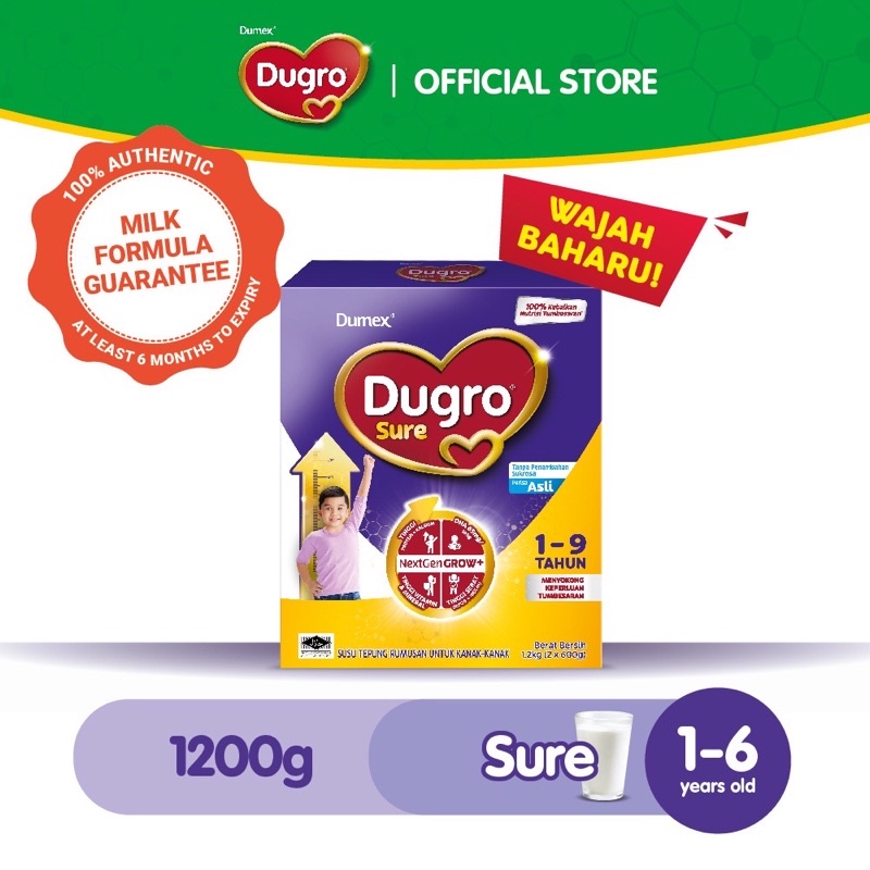 Dumex Dugro Sure (1.2kg )Exp 11/2025 | Shopee Malaysia