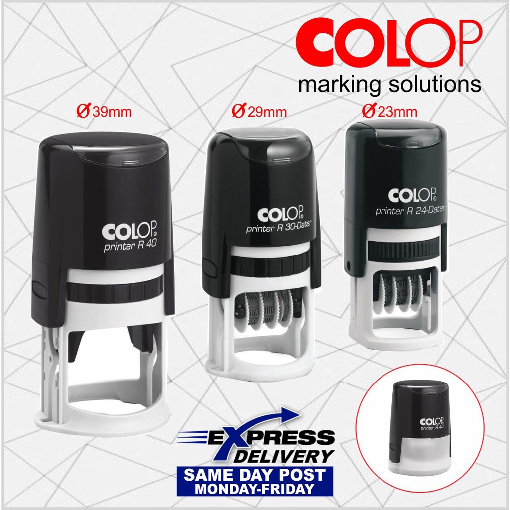 Round Dater Self Inking Rubber Stamp | R24D, R30D, R40D | Shopee Malaysia