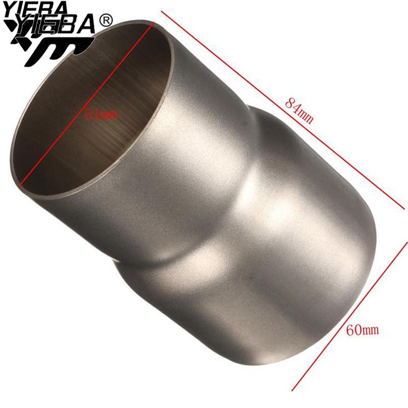 60MM to 51MM Exhaust Adapter Reducer Connector Pipe Tube FOR Kawasaki ...