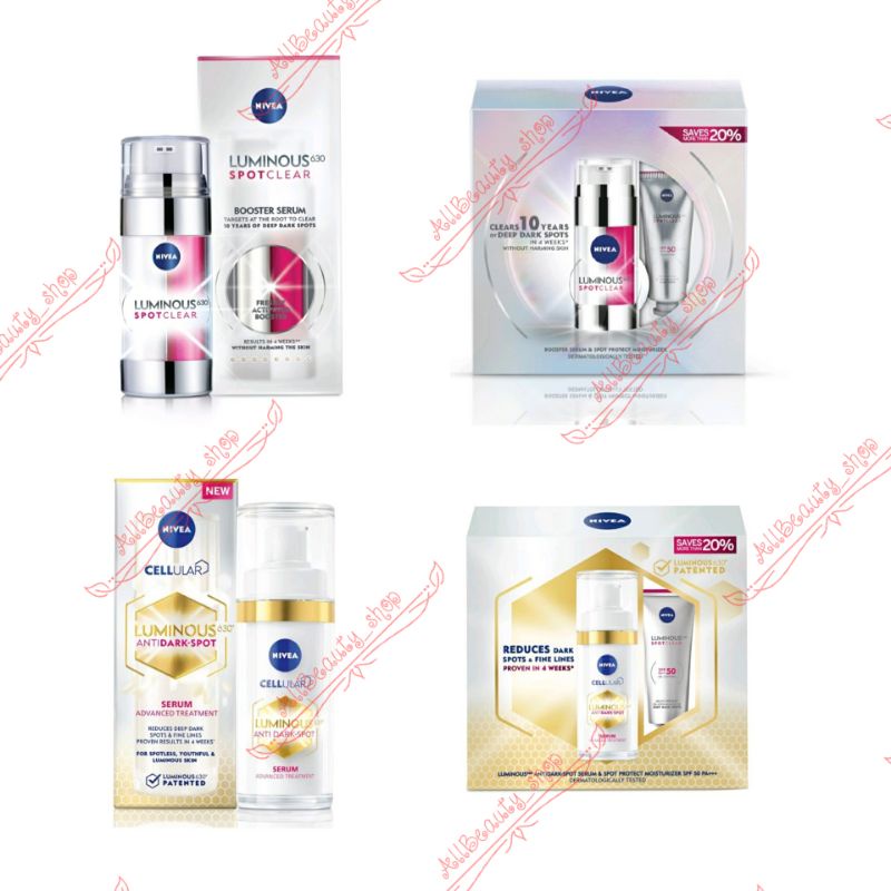 Nivea Luminous630 Spotclear Booster Serum/Anti Dark Spot Gold Serum ...