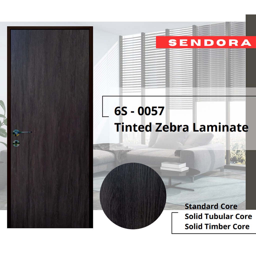 (PRE ORDER) SENDORA Wooden Door 6S VINYL Laminated Door 3ft X 7ft ...