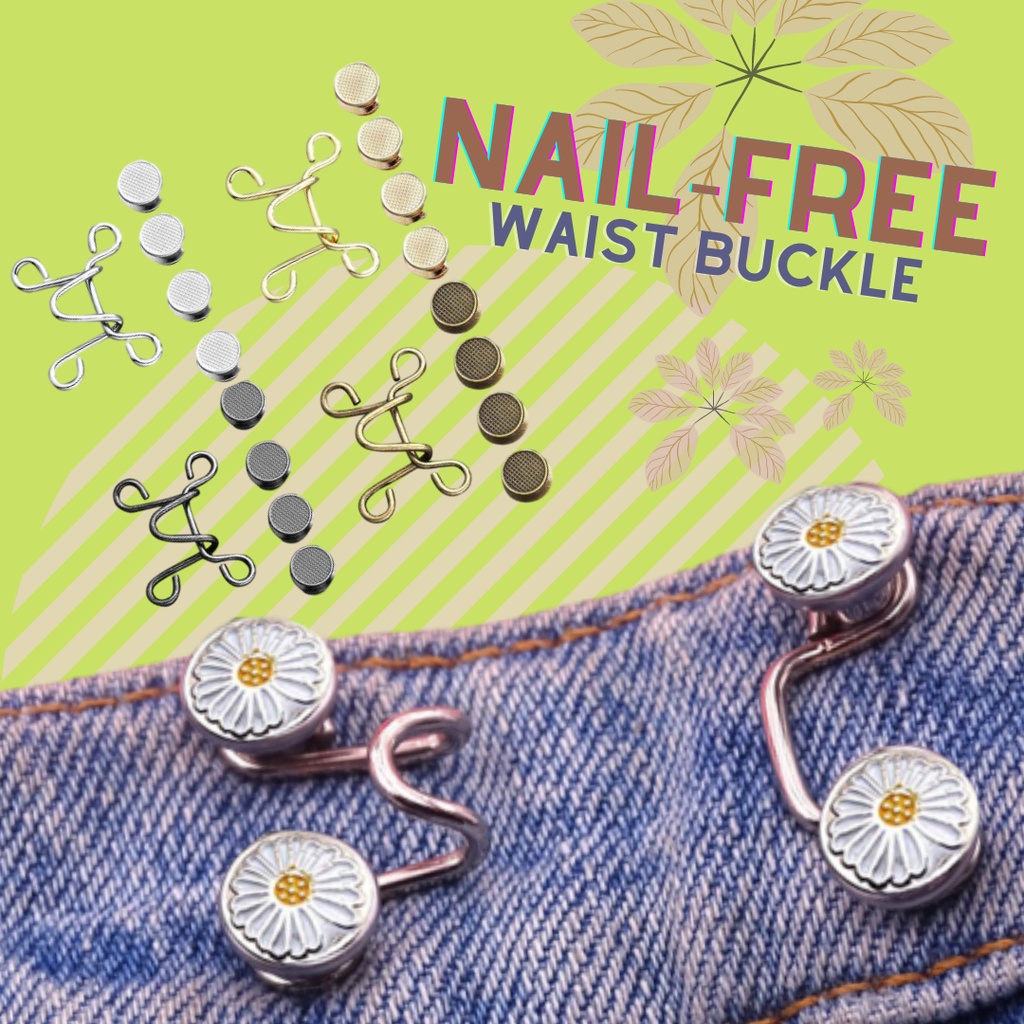 🌟READYSTOCK🌟27/32MM Adjustable Nail-free Waist Buckle Snap Button ...